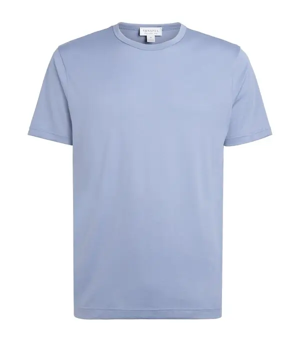 Sunspel Supima Cotton Classic T-shirt - Blue