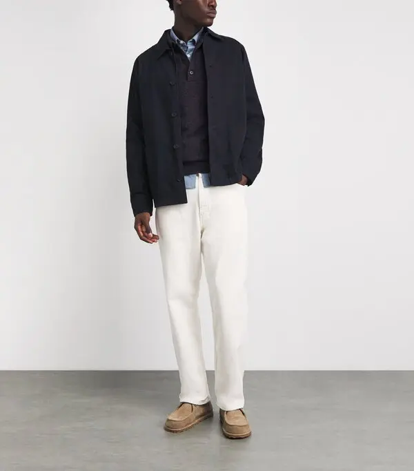 Sunspel Lambswool Knitted Polo Sweater