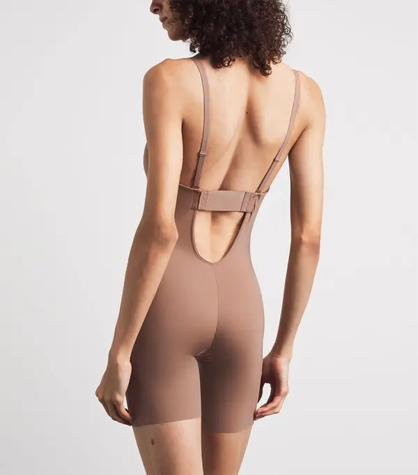 Spanx Shape Suit Your Fancy Plunge Mid-thigh Bodysuit Medium Control