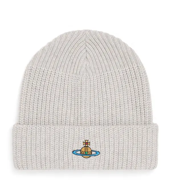 VIVIENNE WESTWOOD Wool Sporty Beanie - White