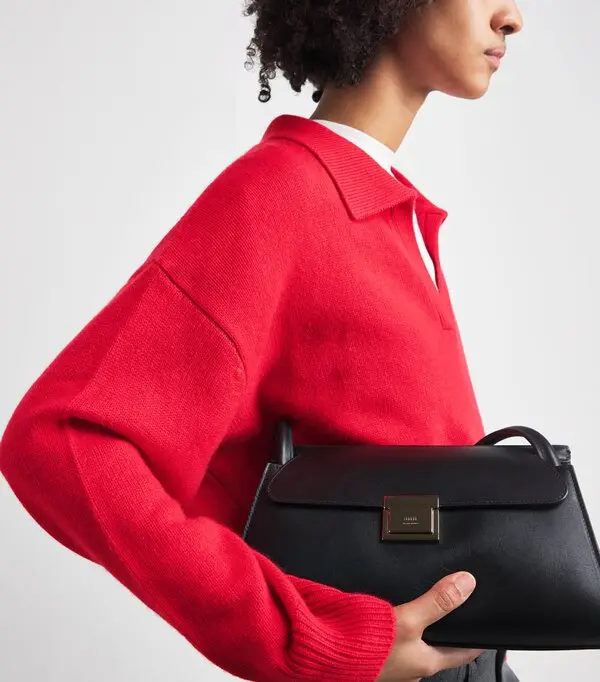Soft Goat Cashmere Polo Sweater