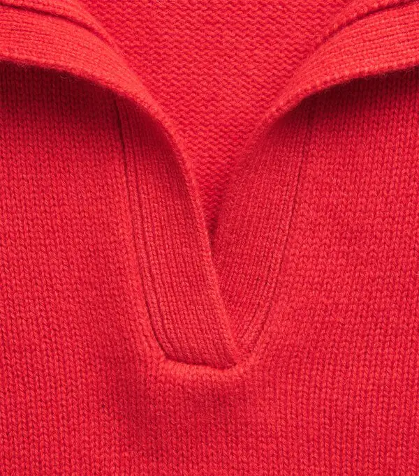 Soft Goat Cashmere Polo Sweater