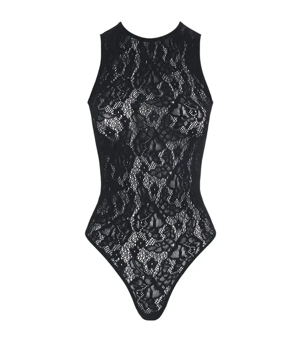 Wolford Infinite Rose Net Bodysuit