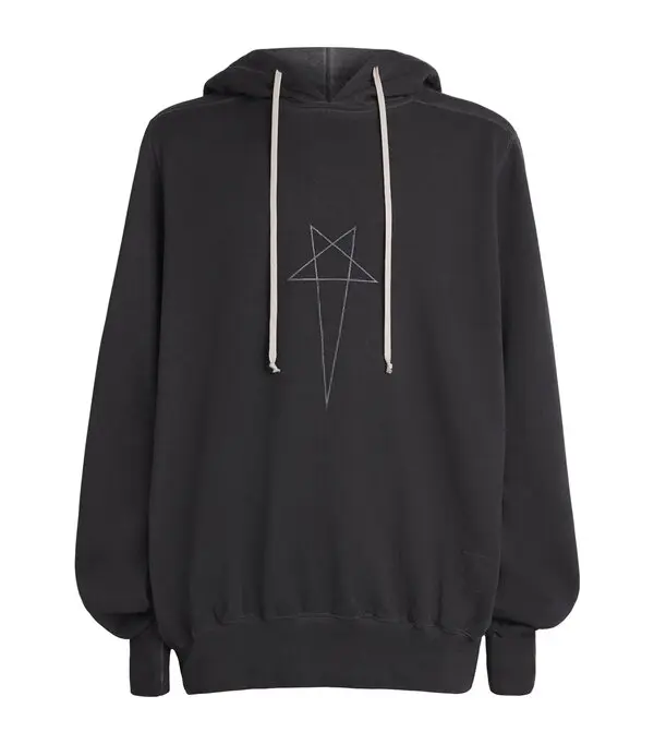 Rick Owens Cotton Pentagram Hoodie