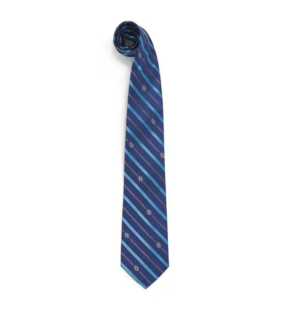 Drole De Monsieur Silk Stripe Tie