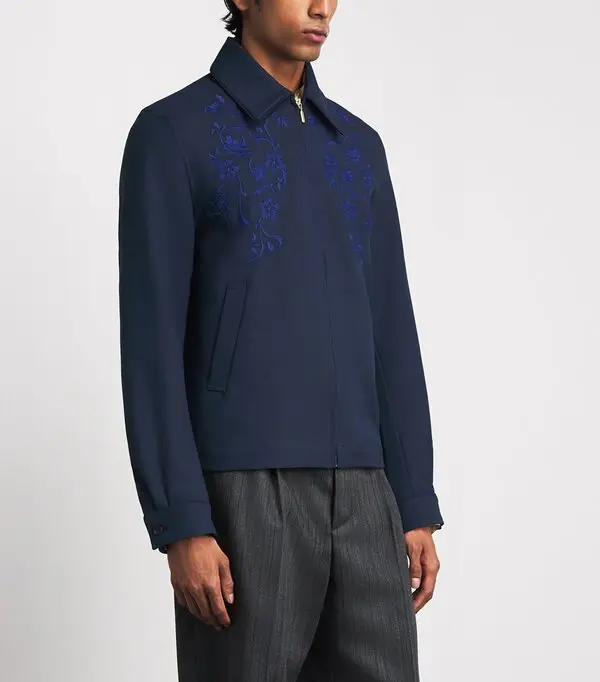 Drole De Monsieur Embroidered Bomber Jacket