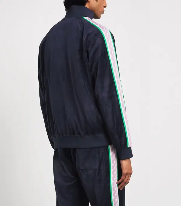 Drole De Monsieur Velour Embroidered Track Jacket