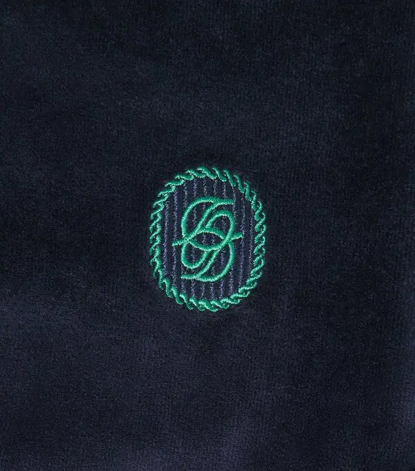 Drole De Monsieur Velour Embroidered Track Jacket