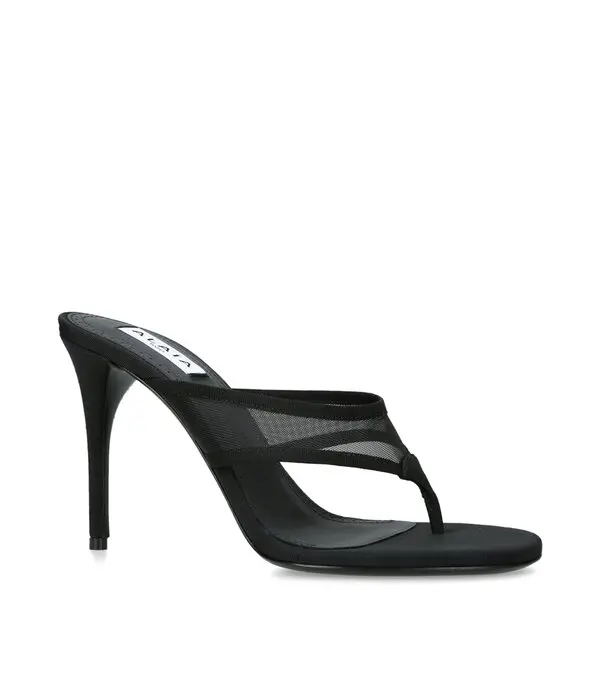 Alaïa Mesh Infra Thong Mules 90
