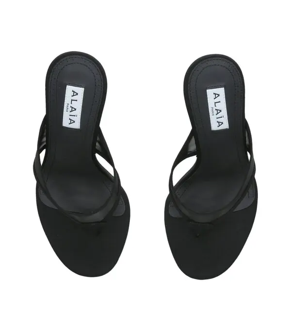 Alaïa Mesh Infra Thong Mules 90
