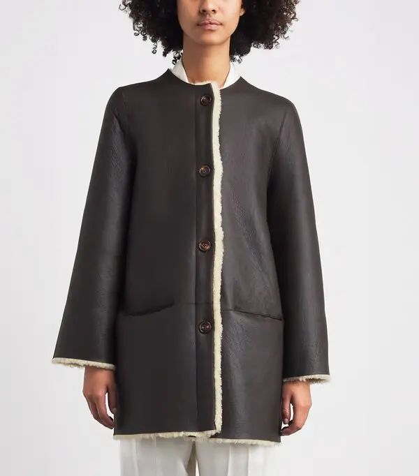 Stylein Shearling-leather Reversible Veda Coat