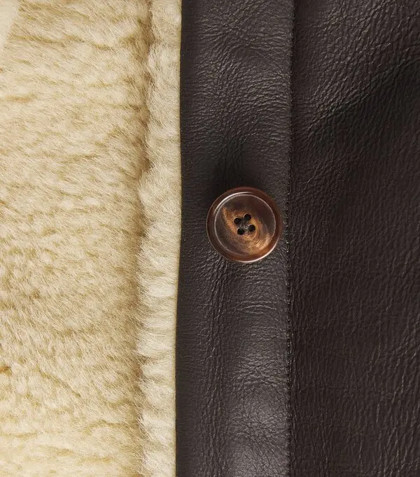 Stylein Shearling-leather Reversible Veda Coat