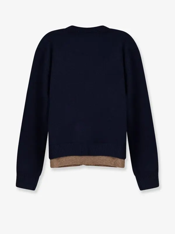 TONYWACK Layered Wool Blend Cardigan