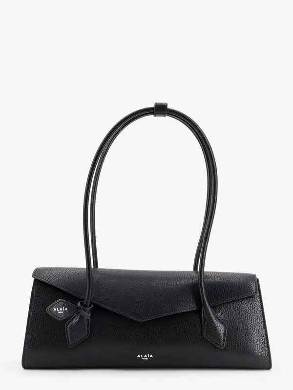 Alaïa Le Teckel Flap Leather Handbag - Black