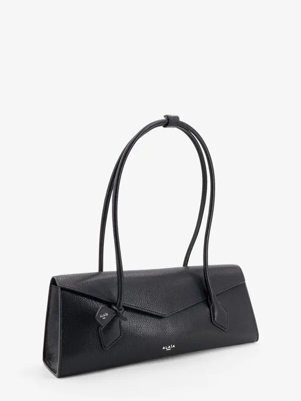Alaïa Le Teckel Flap Leather Handbag - Black
