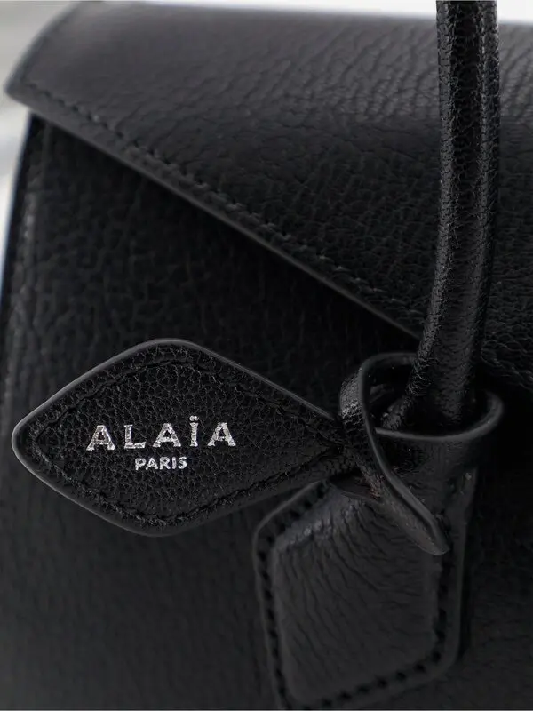 Alaïa Le Teckel Flap Leather Handbag - Black