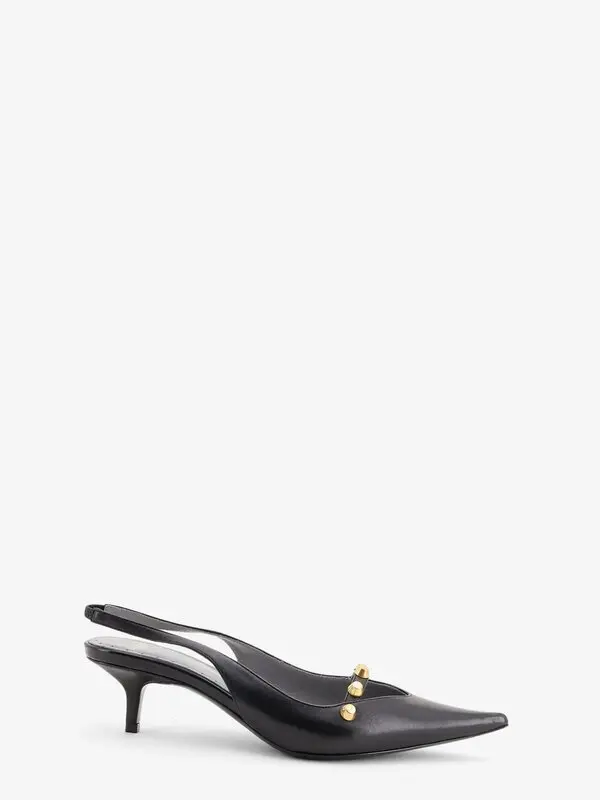 Balenciaga Midnight City Leather Pumps With Studs