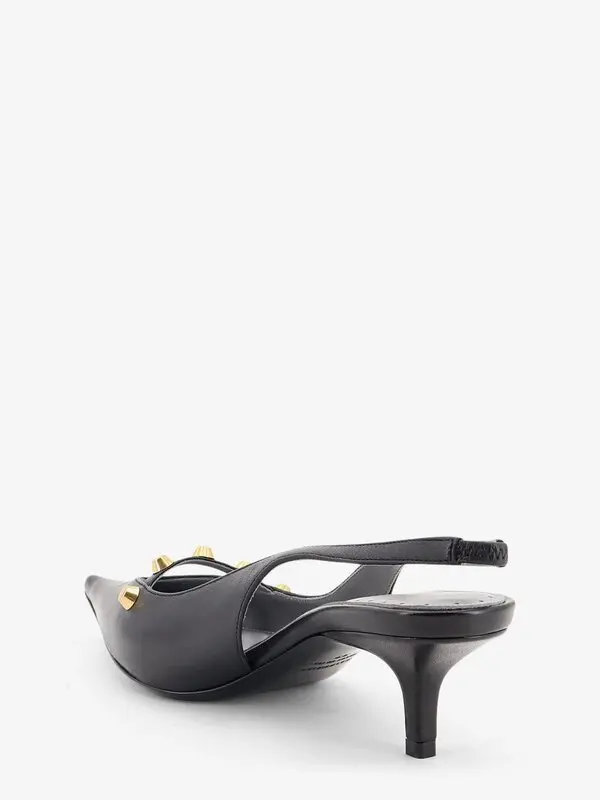 Balenciaga Midnight City Leather Pumps With Studs