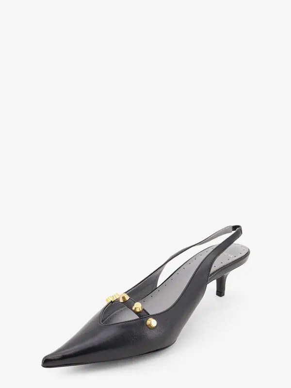 Balenciaga Midnight City Leather Pumps With Studs