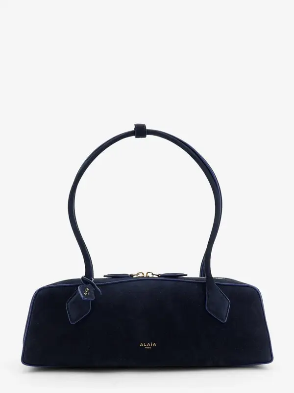 Alaïa Teckel Medium Suede Shoulder Bag - Blue
