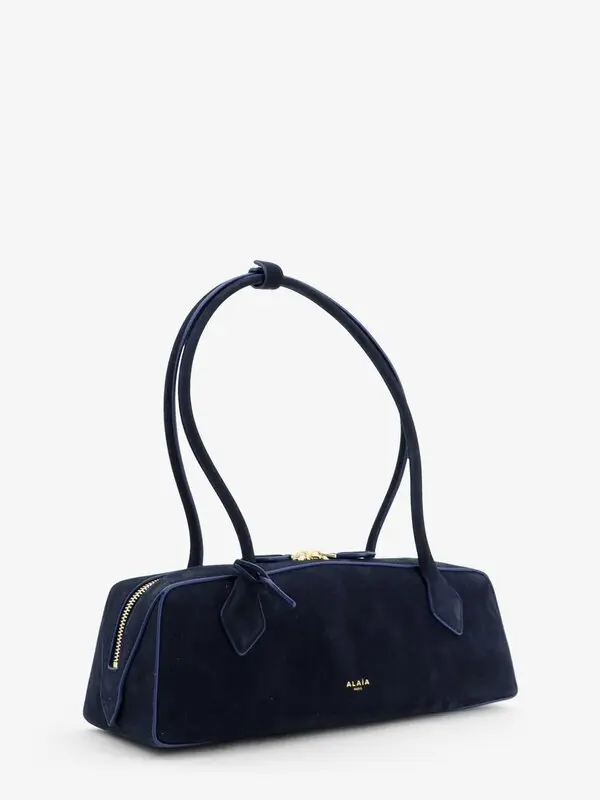 Alaïa Teckel Medium Suede Shoulder Bag - Blue