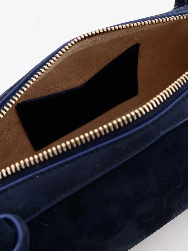 Alaïa Teckel Medium Suede Shoulder Bag - Blue