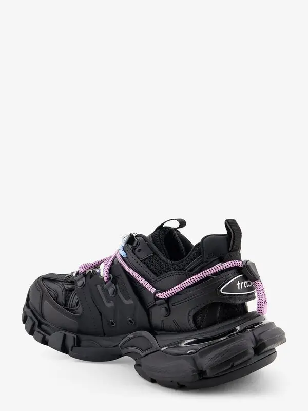 Balenciaga Mesh Track Sneakers With Double Laces - Black