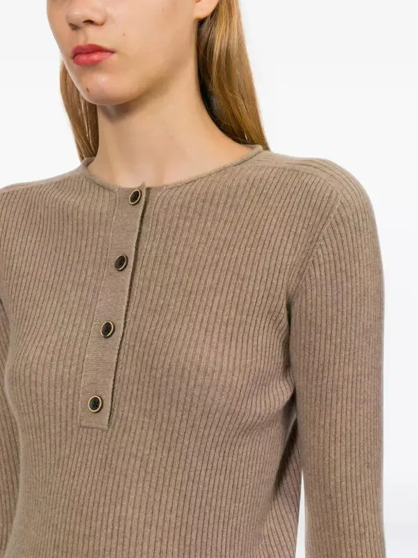 UMA WANG Ribbed-knit Distressed Top