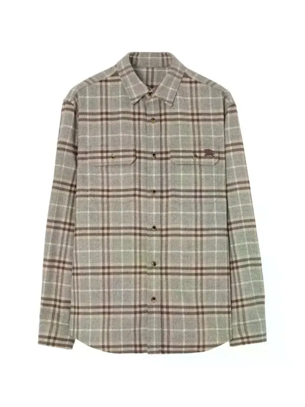 Burberry Check Wool Flannel Overshirt