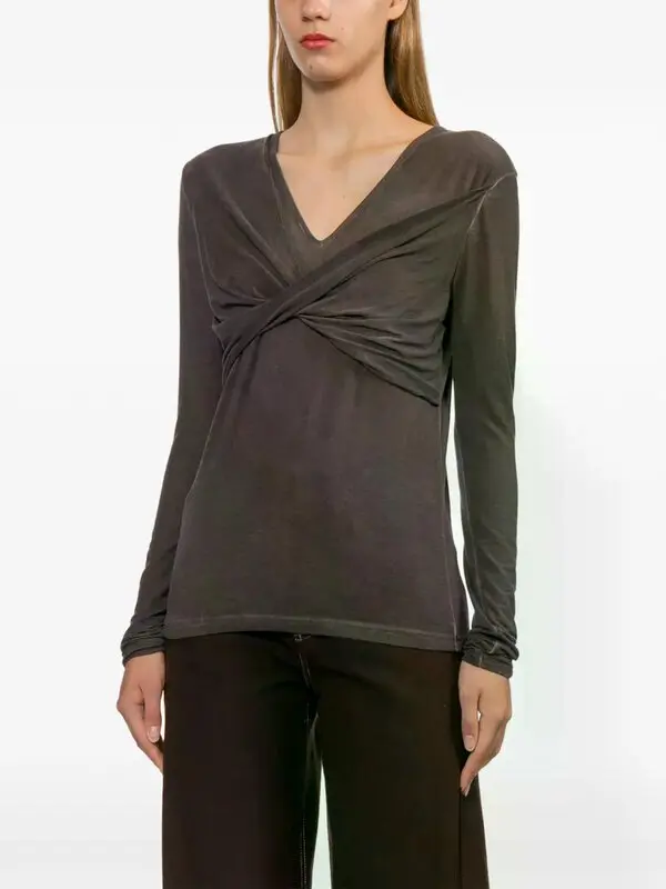 UMA WANG Twist-detail Long-sleeve Top
