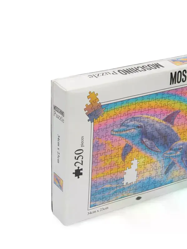Moschino Puzzle-print Leather Shoulder Bag