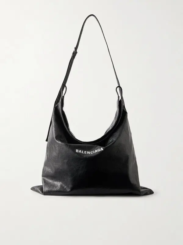 Balenciaga Shopper Dustbag Large Leather Tote Bag - Black