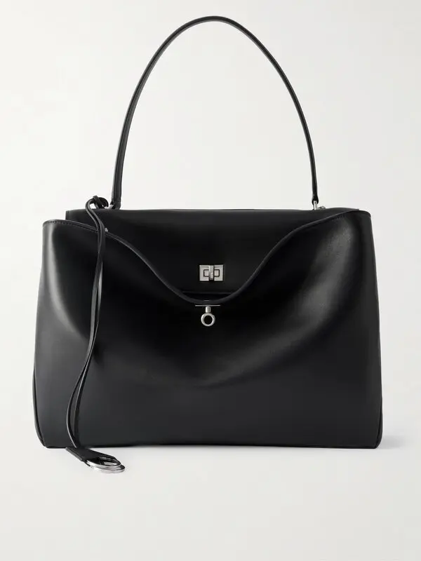 Balenciaga Rodeo Large Leather Shoulder Bag - Black