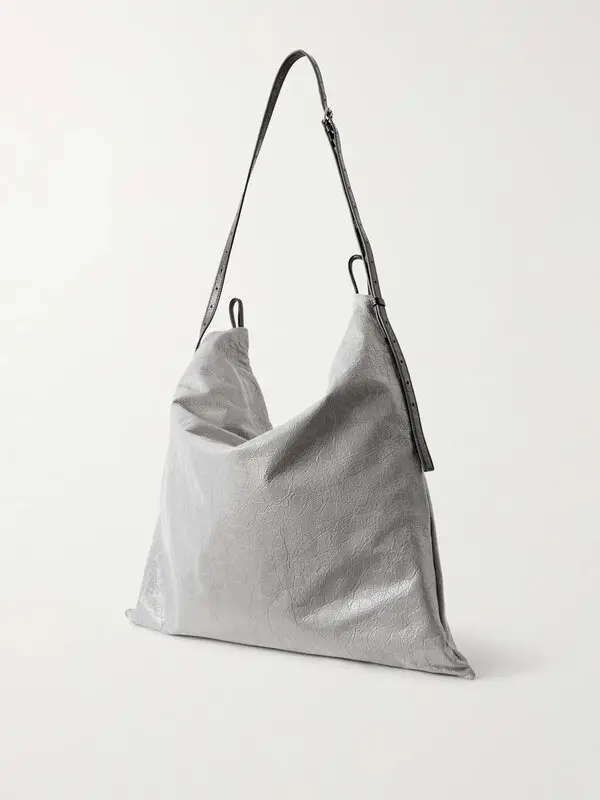 Balenciaga Shopper Dustbag Large Leather Tote Bag - Dark Gray