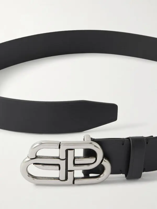 Balenciaga Leather Waist Belt - Black