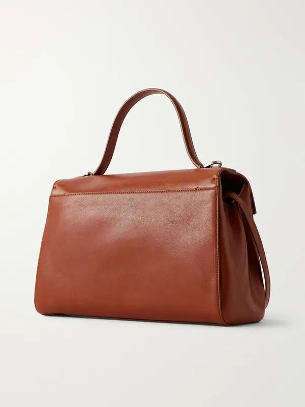 Savette Soft Symmetry Leather Top Handle Bag - Light Brown