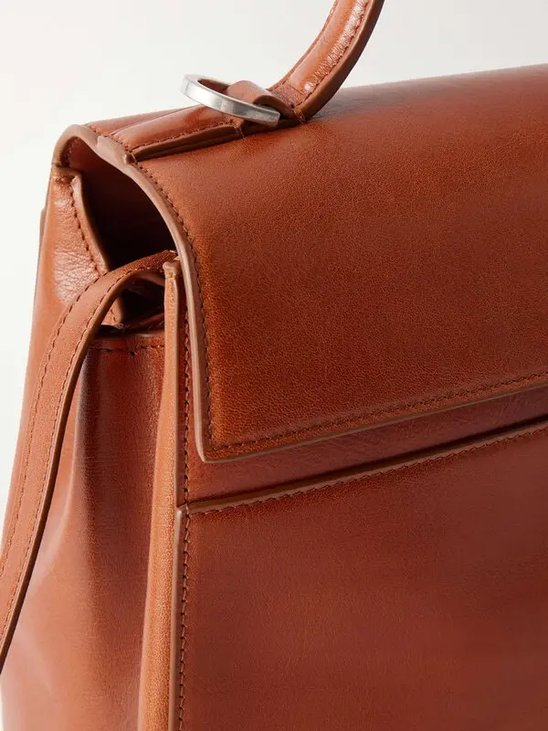Savette Soft Symmetry Leather Top Handle Bag - Light Brown