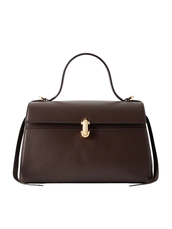 Savette Soft Symmetry Leather Top Handle Bag - Brown