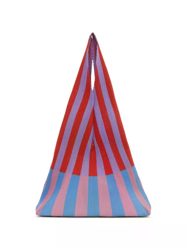REPEAT Regular Hobo Funky Plissé Striped Tote Bag