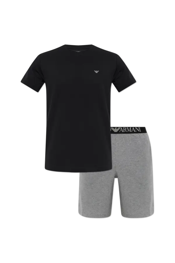 Emporio Armani Two-piece Pajamas - Black