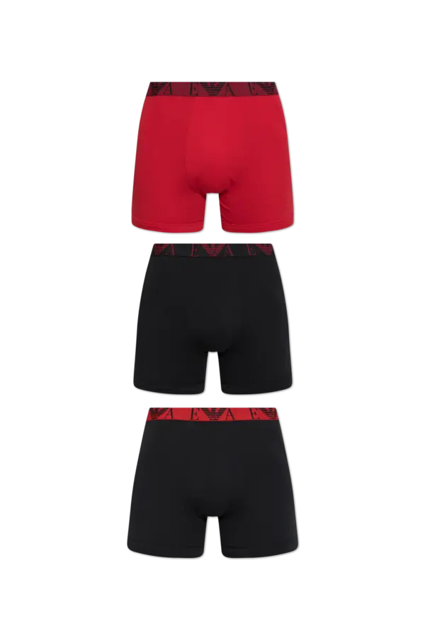 Emporio Armani 3-pack Of Cotton Boxers - Multicolour