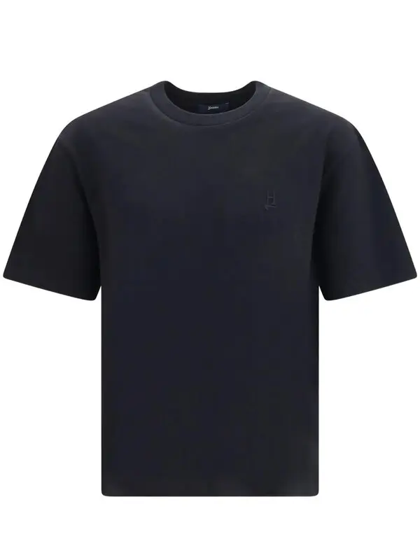 Herno Half-sleeve T-shirt With Embroidered Logo