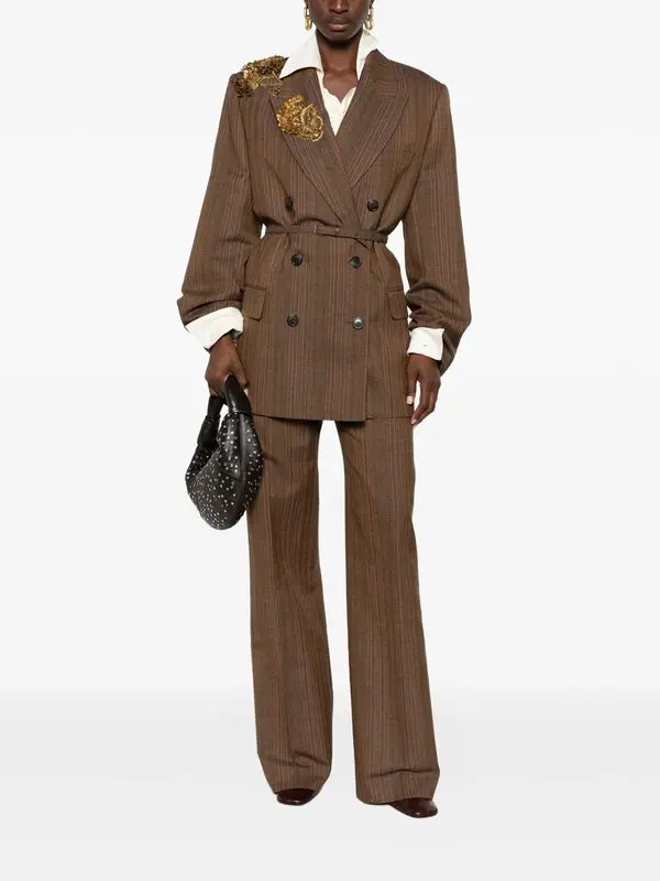Dries Van Noten Trousers With A Fitted And Slightly Flared Silhouette