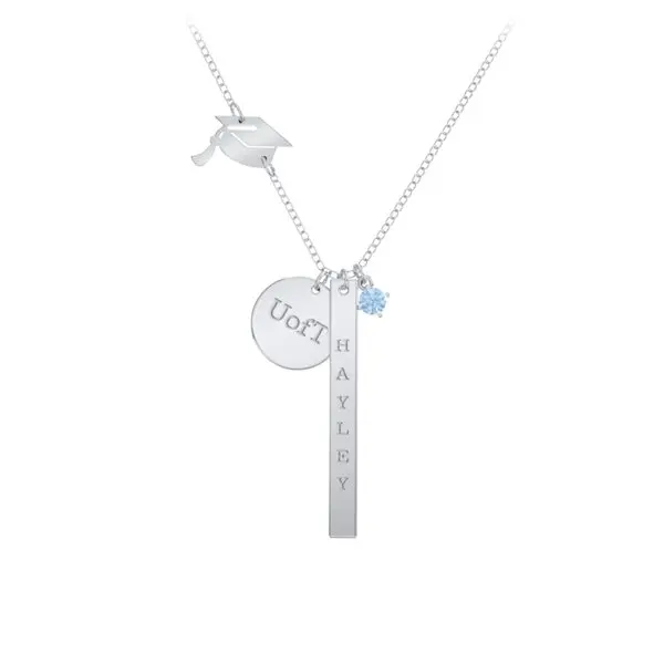 Jewlr Milestone Necklace With Graduation Hat Charm