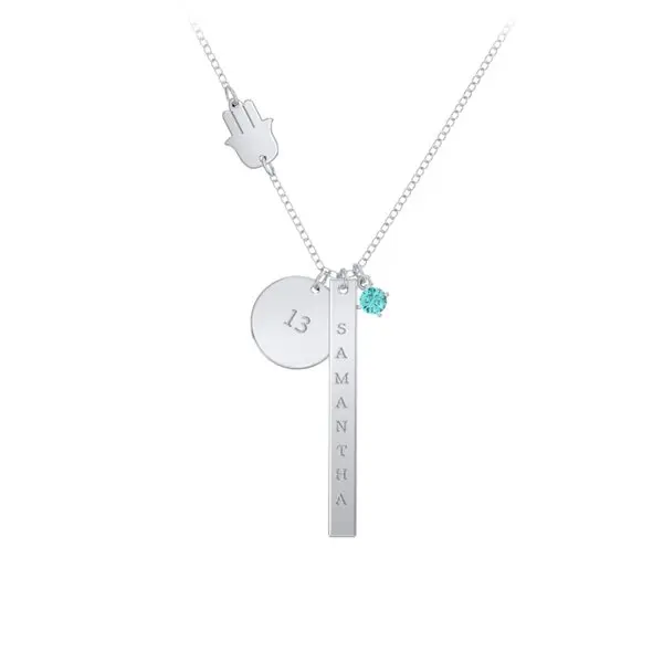 Jewlr Milestone Necklace With Hamsa Charm