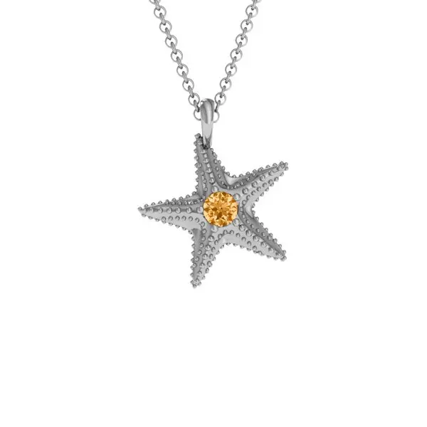 Jewlr Starfish With Stone Pendant