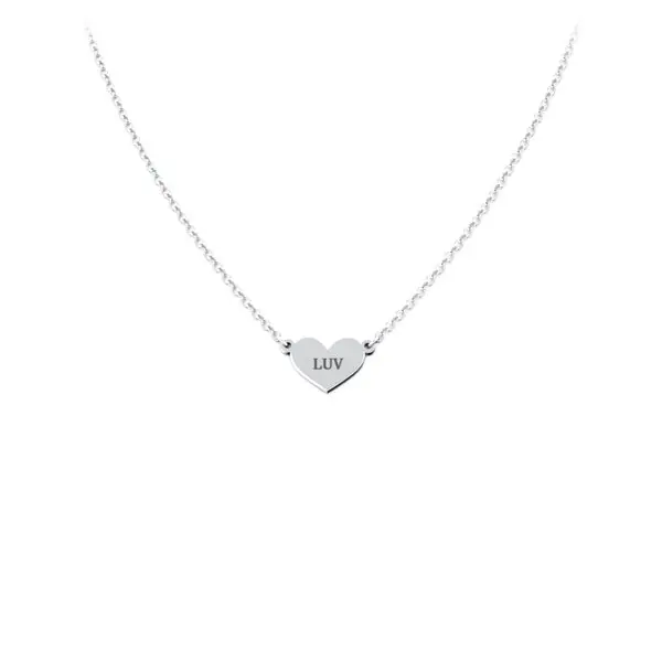 Jewlr Engravable Heart Charm Necklace
