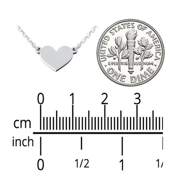 Jewlr Engravable Heart Charm Necklace