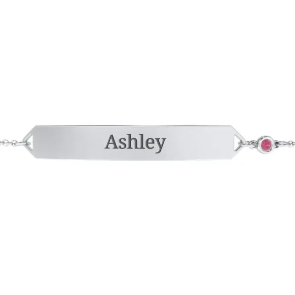 Jewlr Engravable Classic Bracelet With Birthstone