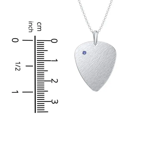 Jewlr Engravable Guitar Pick Fraternity Necklace With Gemstone